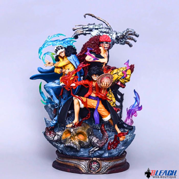 Figurine One Piece Luffy, Eustass Kid, Trafalgar Law – Bleach Web