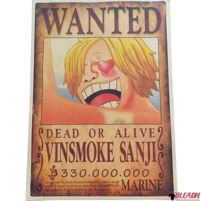 Bleach-web - Poster Wanted One Piece Sanji Vinsmoke – Bleach Web