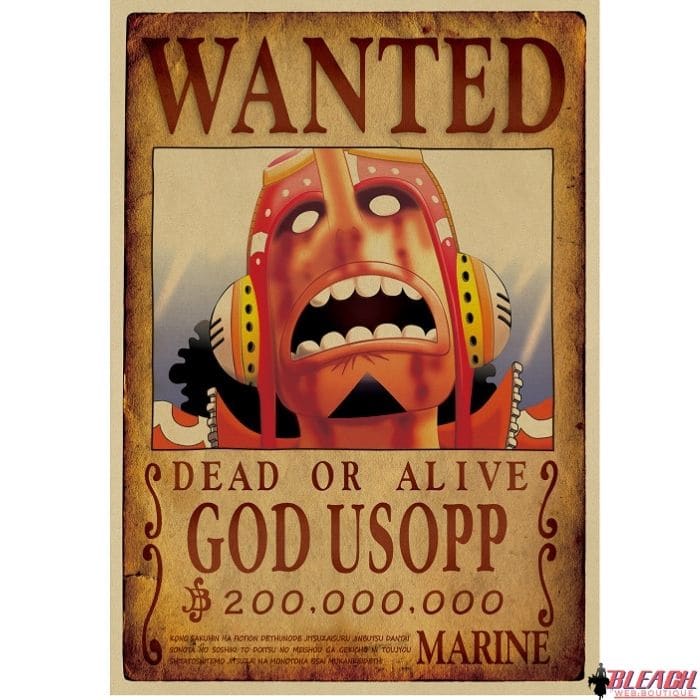 Bleach-web - Poster Wanted One Piece Usopp – Bleach Web